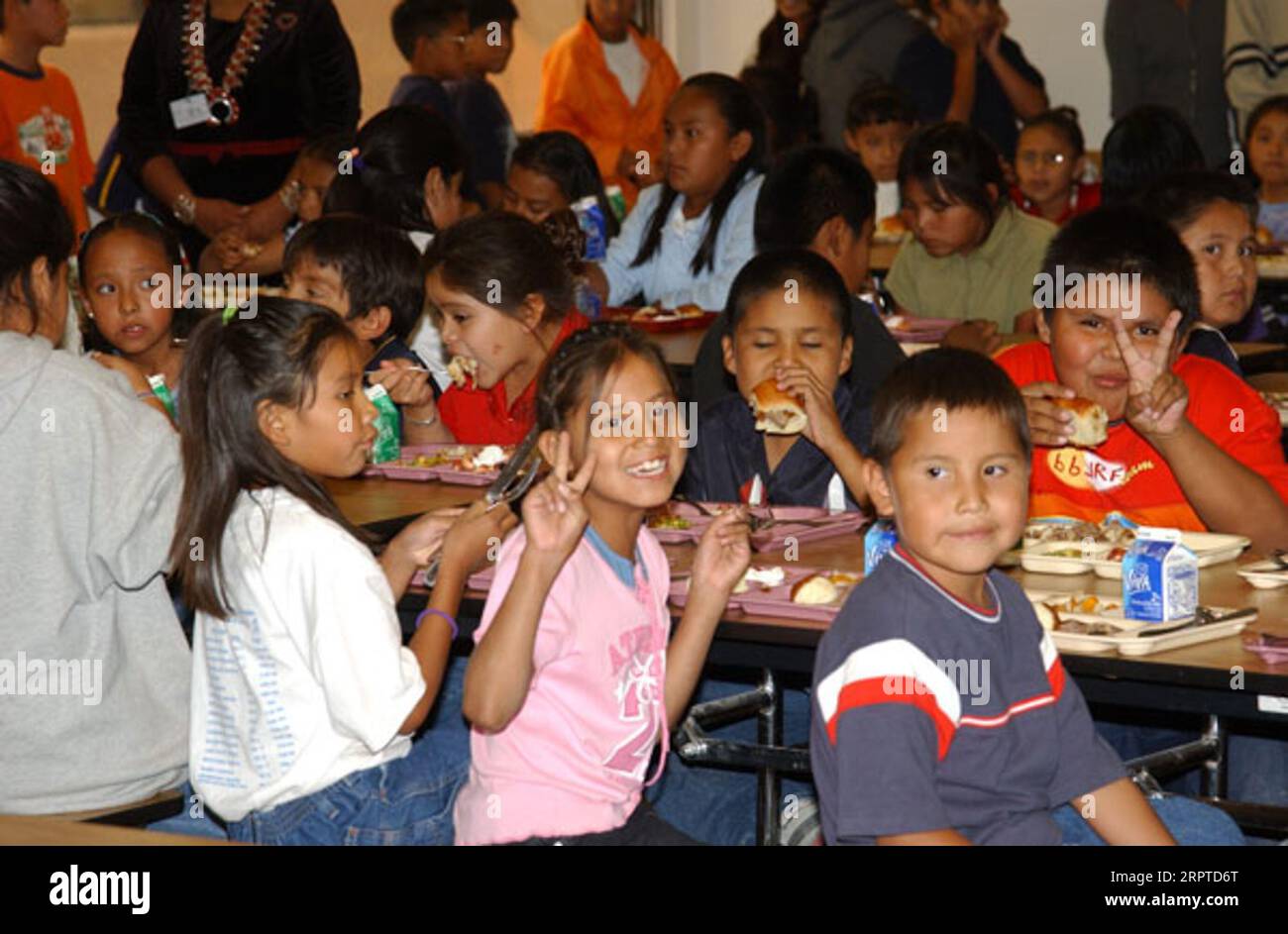 Students in cafeteria of the newly opened Baca/Dlo'ay azhi Community ...