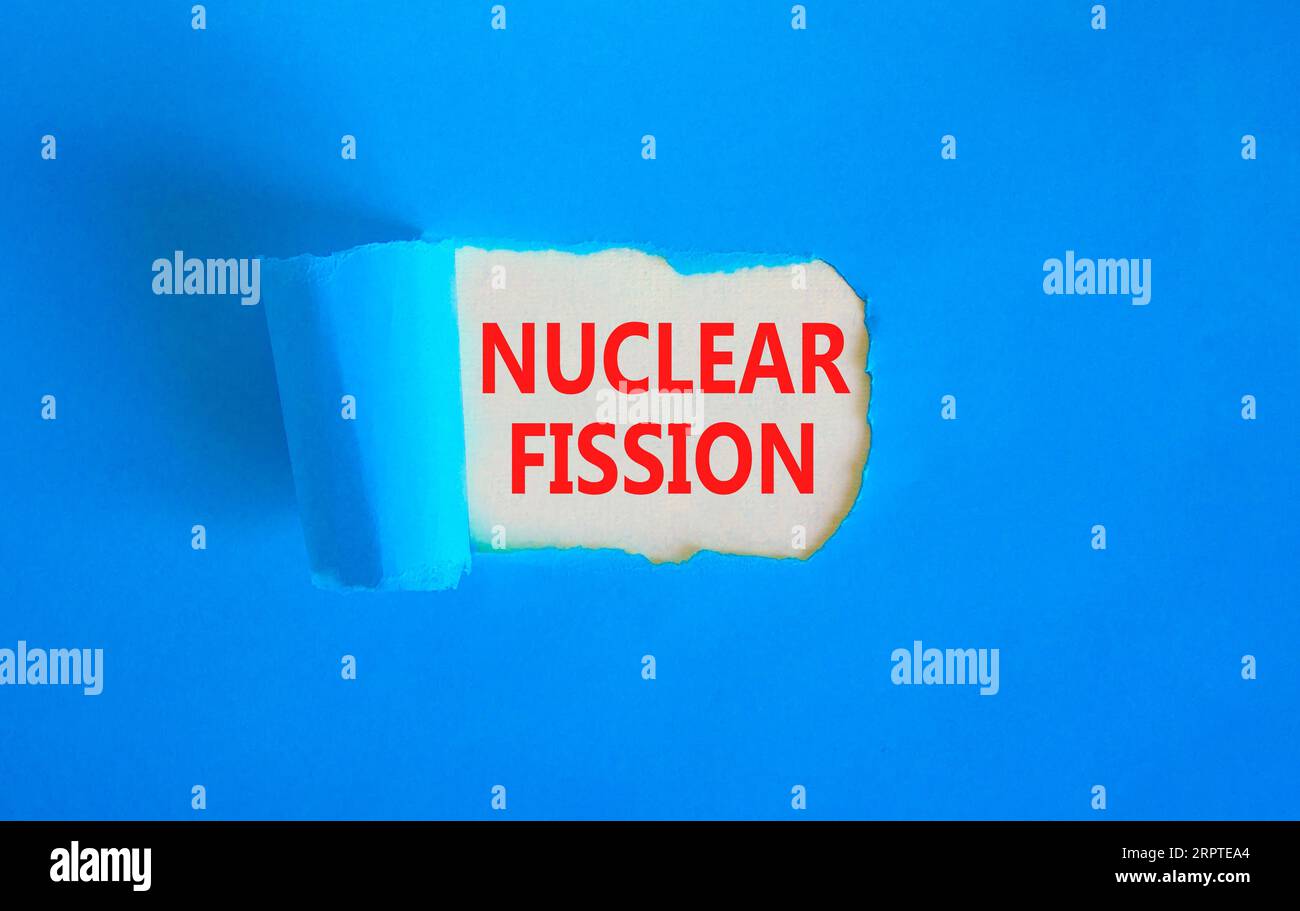 Nuclear fission symbol. Concept words Nuclear fission on beautiful ...