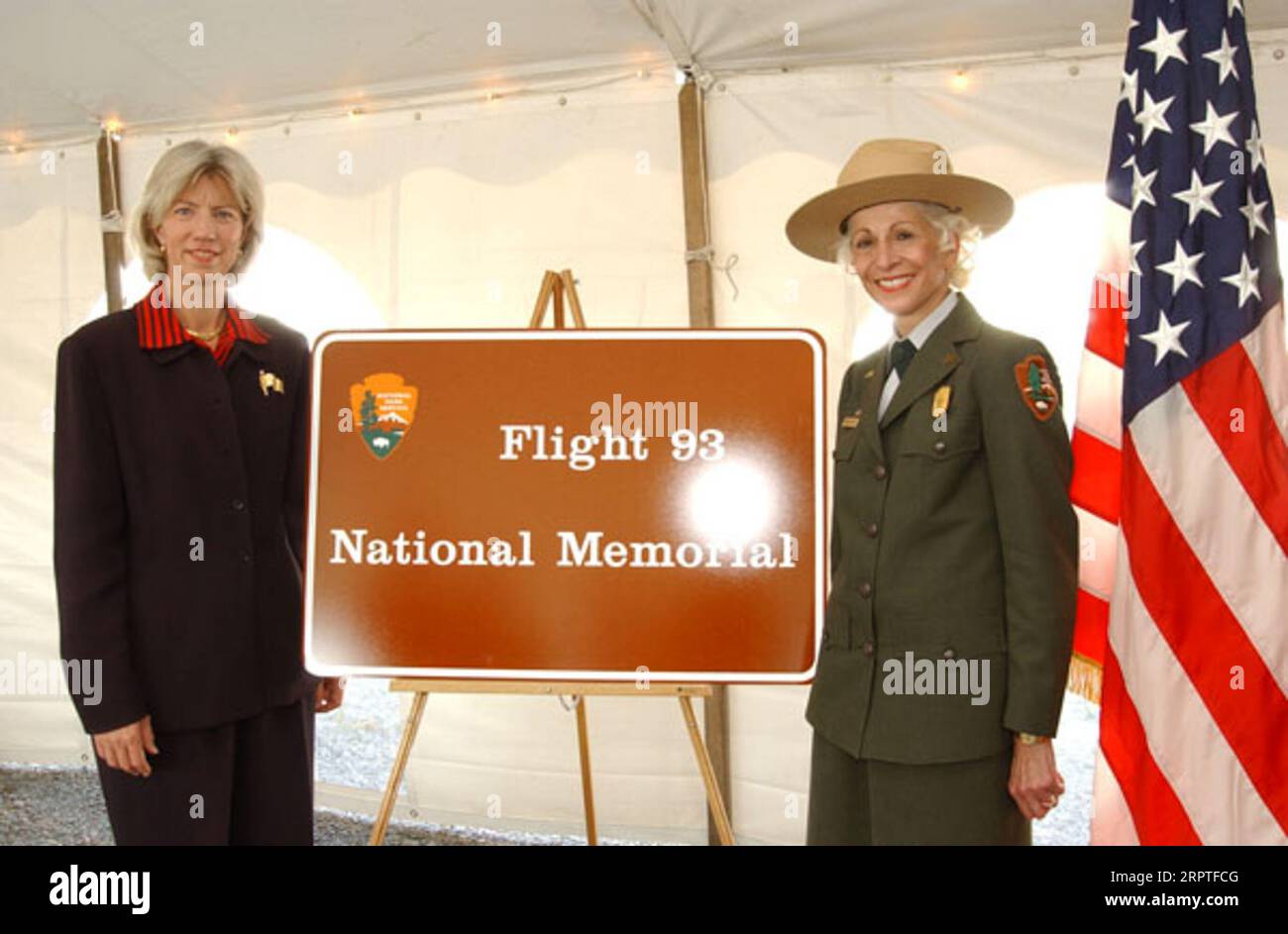 Secretary Gale Norton and National Park Service's Marie Rust, right ...