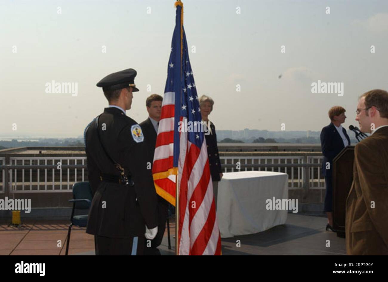 Take Pride in America Director Martha Allbright, far right at podium ...