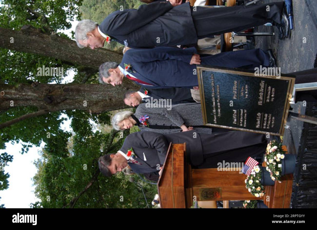 Maryland Governor Bob Ehrlich at podium, with Interior Secretary Gale ...