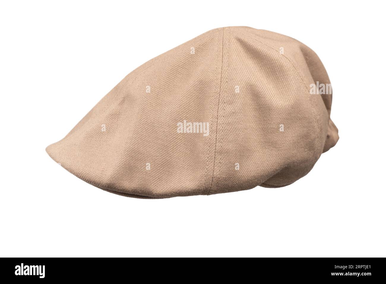 Light brown ascot cap isolated on a white background Stock Photo - Alamy