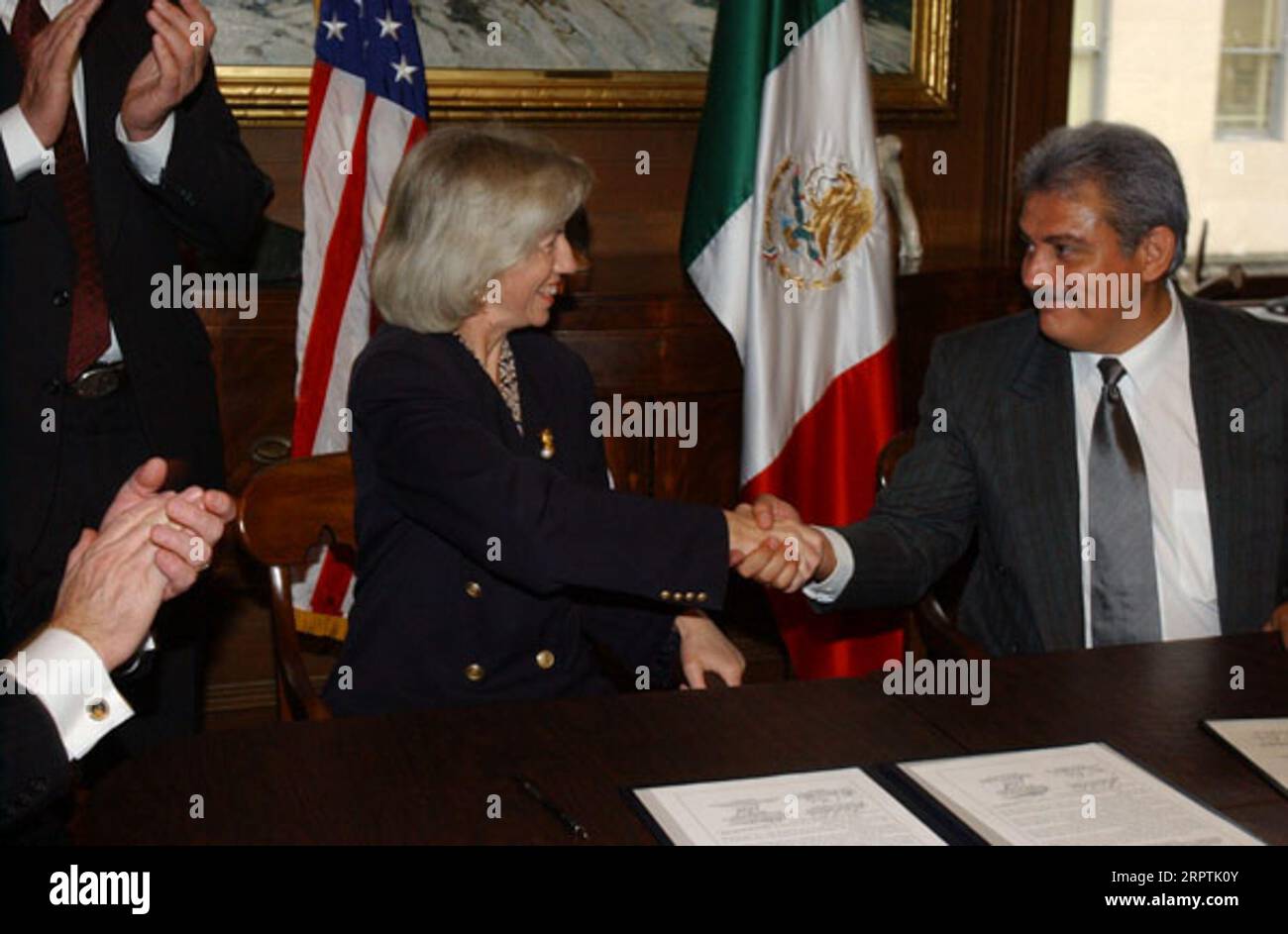 Secretary Gale Norton, left, shaking hands with Mexico's Secretary of ...