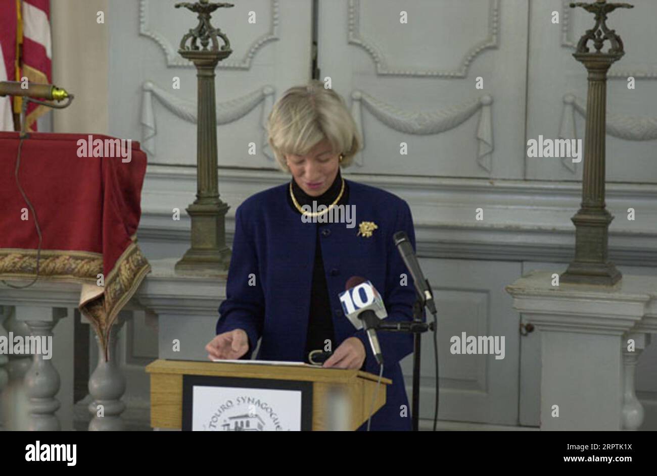 Secretary Gale Norton speaking at Touro Synagogue, Newport, Rhode ...