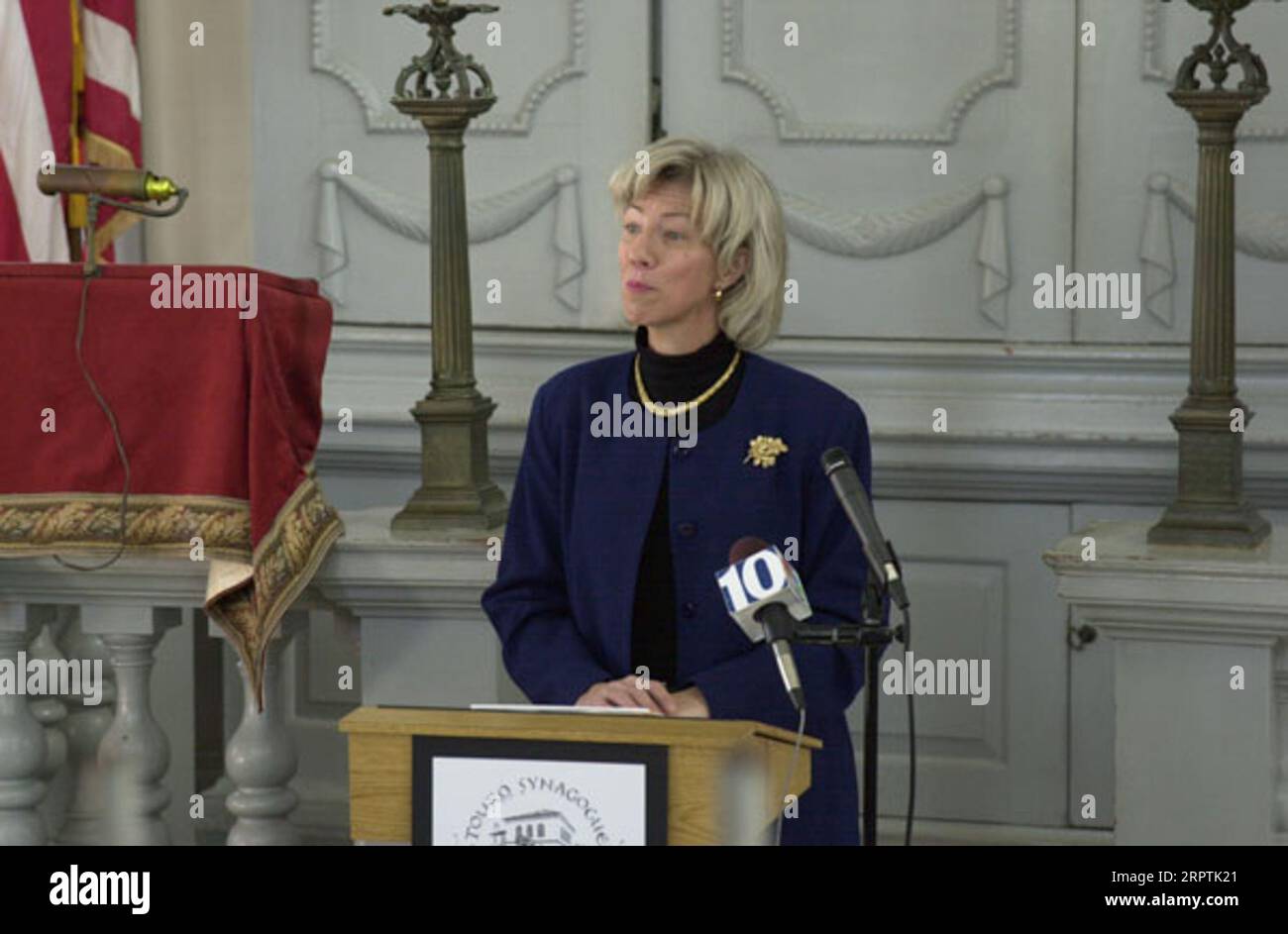Secretary Gale Norton speaking at Touro Synagogue, Newport, Rhode ...