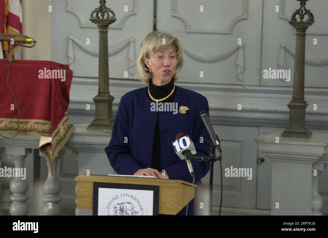 Secretary Gale Norton speaking at Touro Synagogue, Newport, Rhode ...