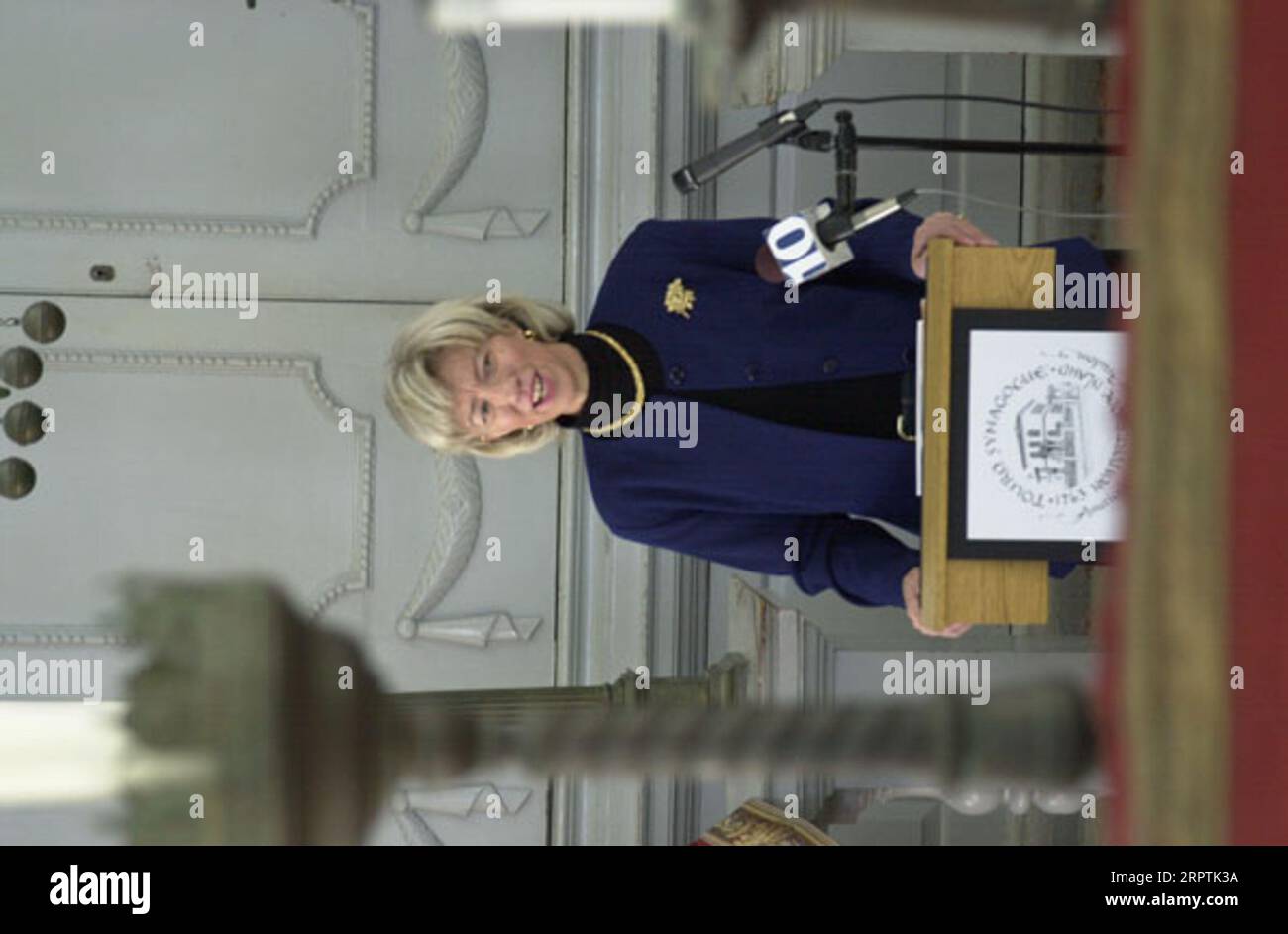 Secretary Gale Norton speaking at Touro Synagogue, Newport, Rhode ...