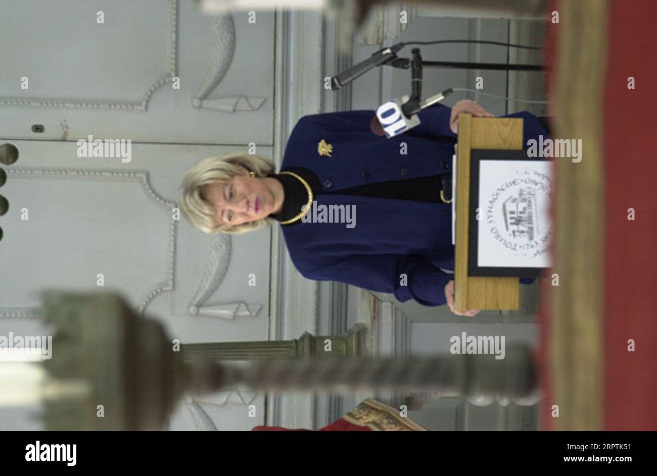 Secretary Gale Norton speaking at Touro Synagogue, Newport, Rhode ...