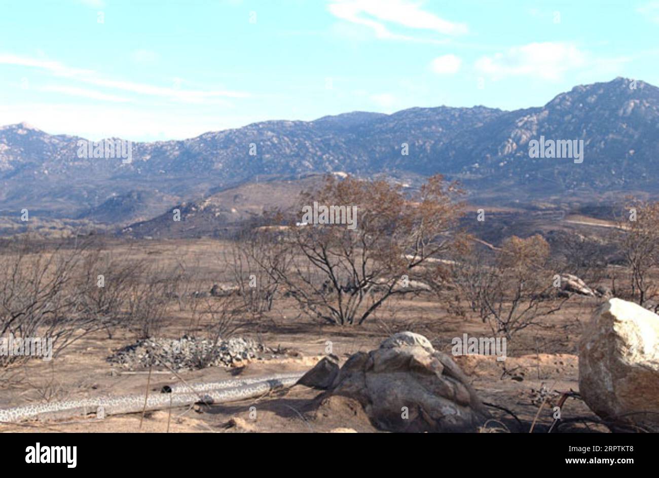 Damage wrought on land of the Barona Reservation, near Lakeside ...