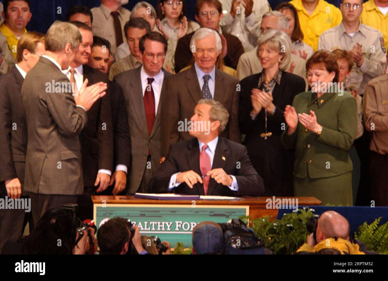 Healthy Forests Restoration Act signing event, with President George ...