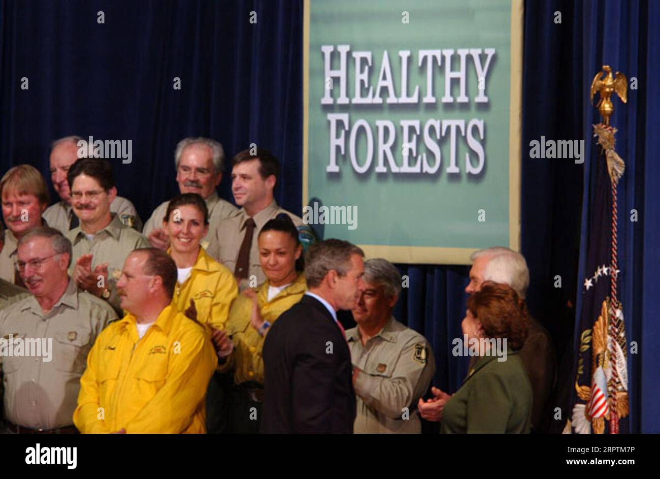 President George Bush at signing ceremony for the Healthy Forests ...