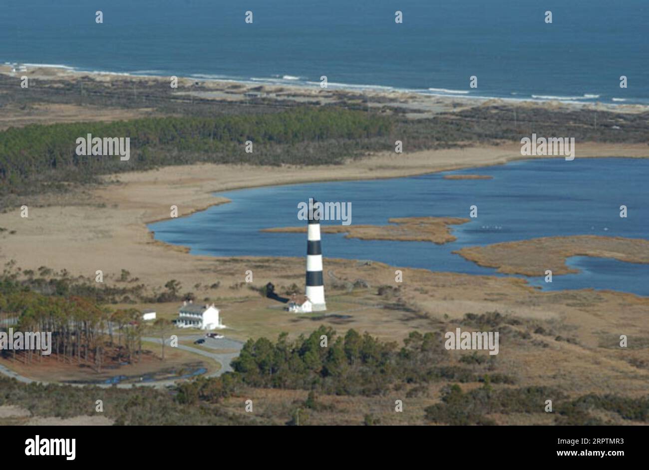Bodie Island Lighthouse, Outer Banks, North Carolina, viewed during ...