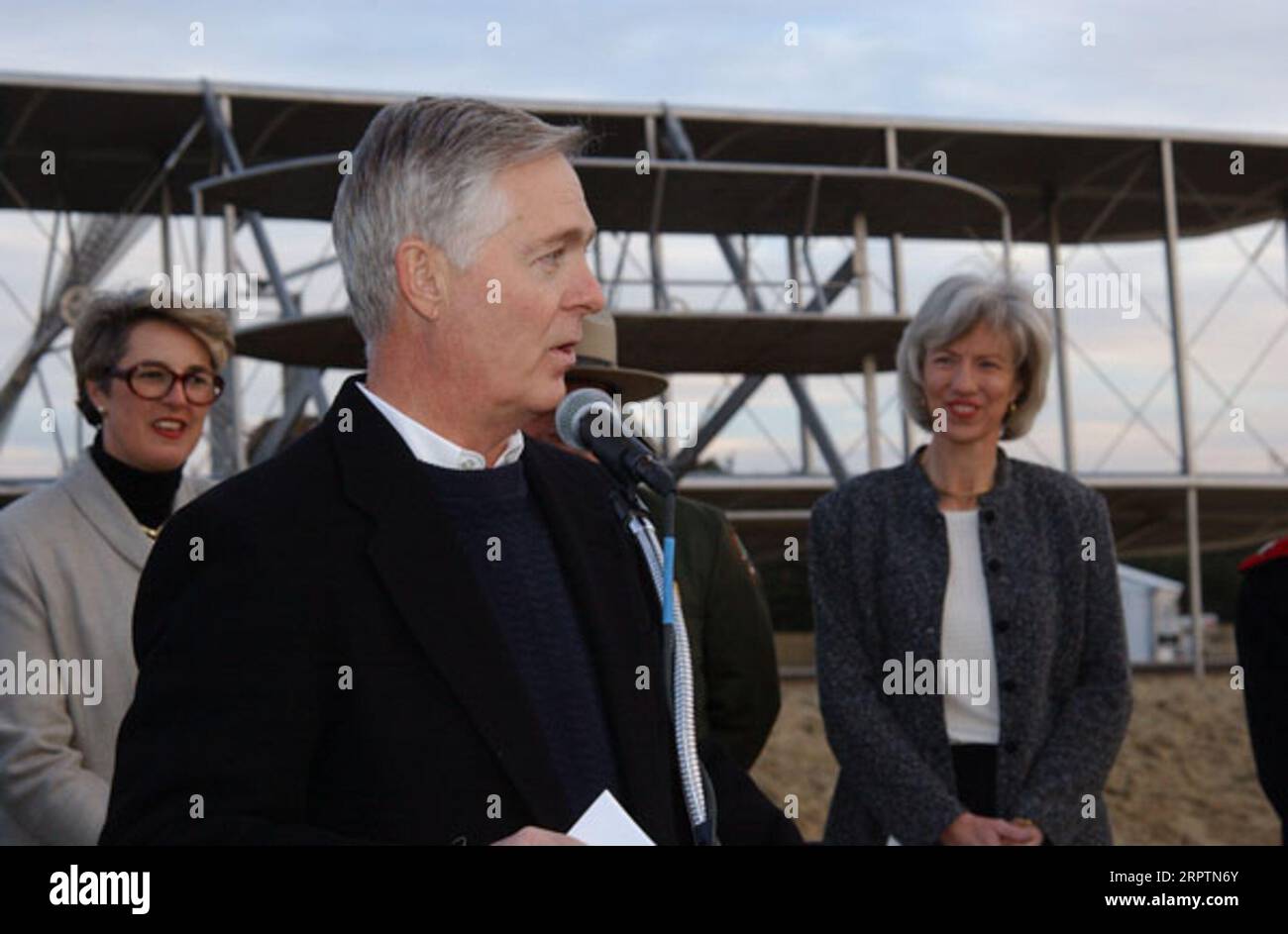 North Carolina Governor Mike Easley speaking at dedication ceremony for ...