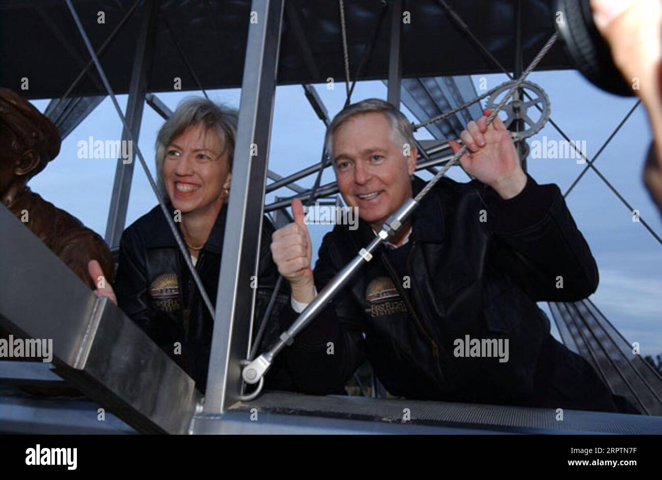 Secretary Gale Norton with North Carolina Governor Mike Easley, right ...