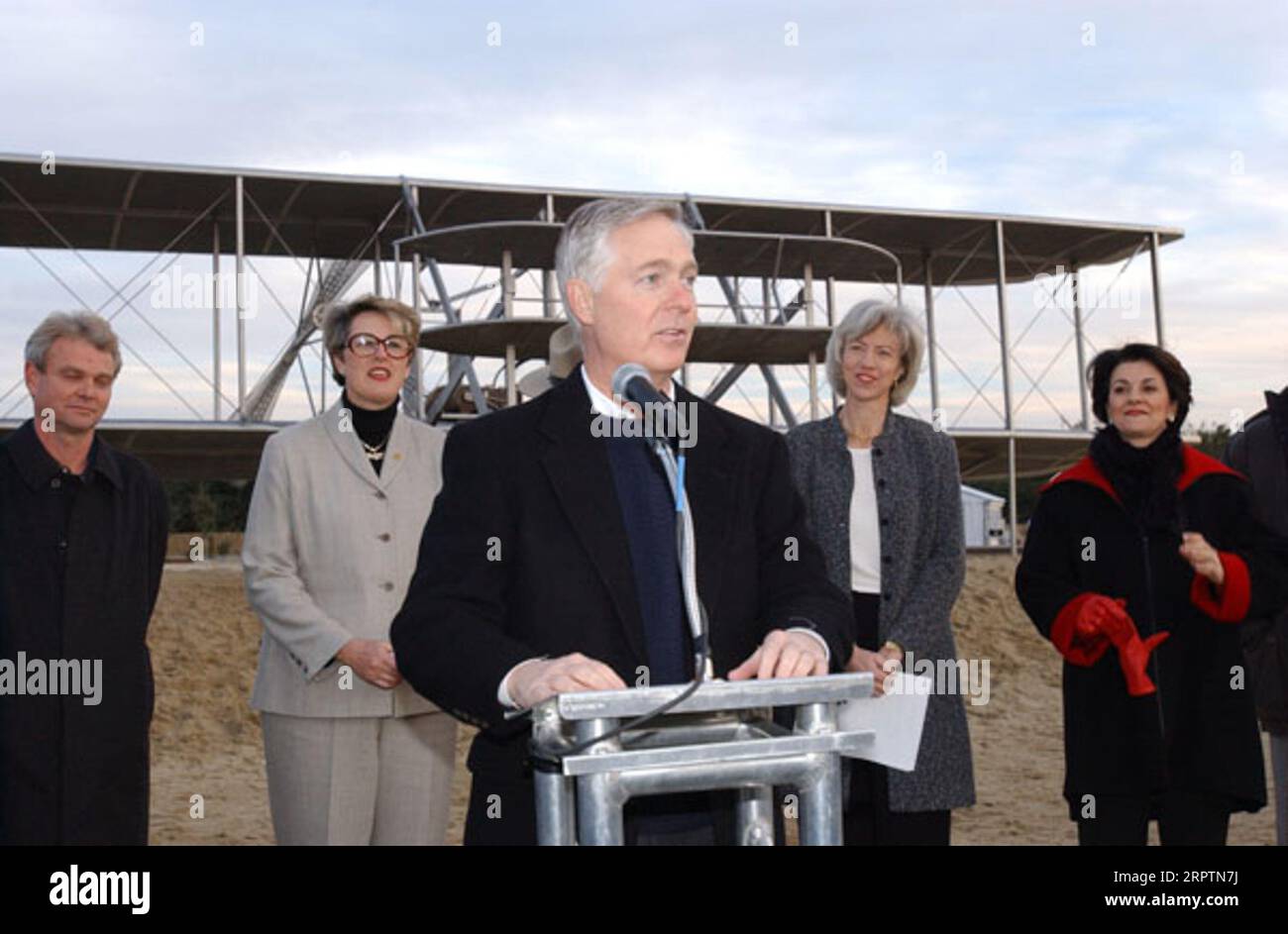 North Carolina Governor Mike Easley speaking at dedication ceremony for ...