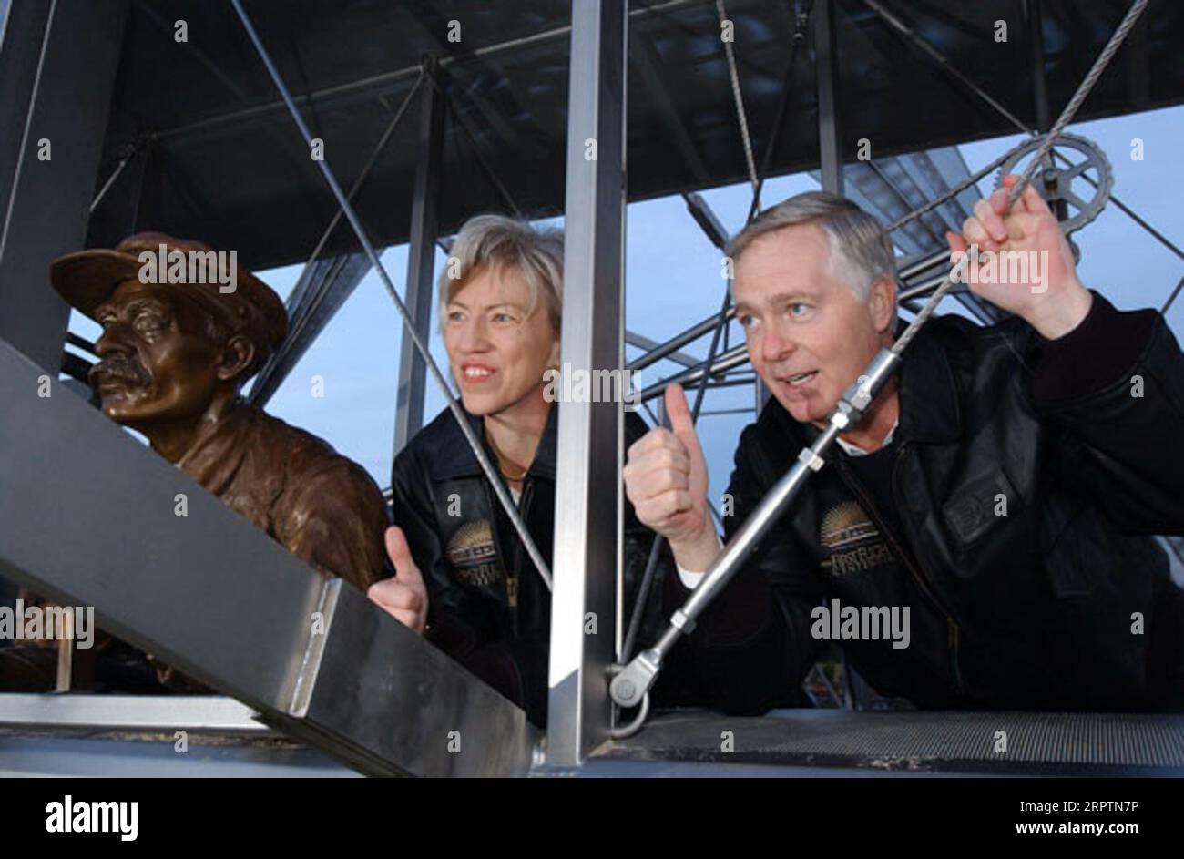 Secretary Gale Norton with North Carolina Governor Mike Easley, right ...