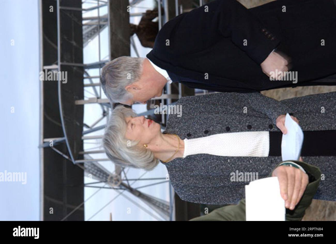 Secretary Gale Norton with North Carolina Governor Mike Easley, right ...