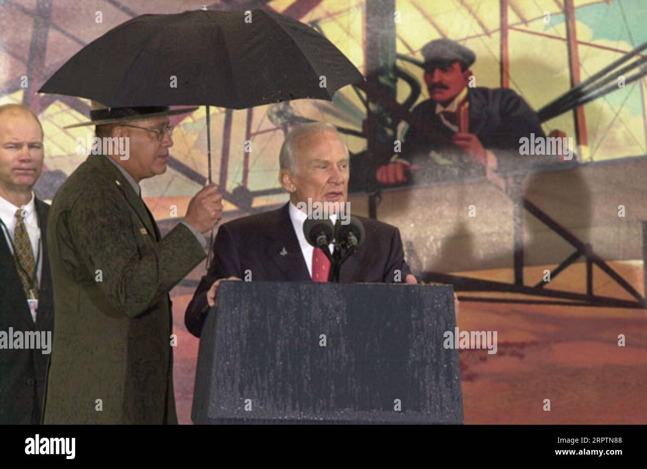 Former astronaut Buzz Aldrin appearing at events marking the centennial ...