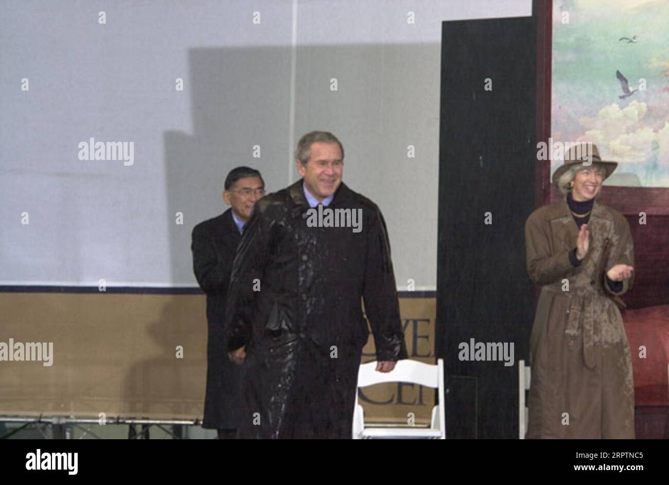 President George Bush, left, Transportation Secretary Norman Mineta ...