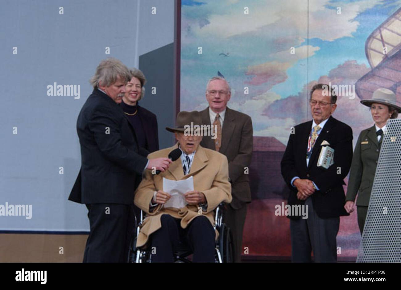 First Flight Society's Rex Peters and aviation pioneer Harry Combs ...