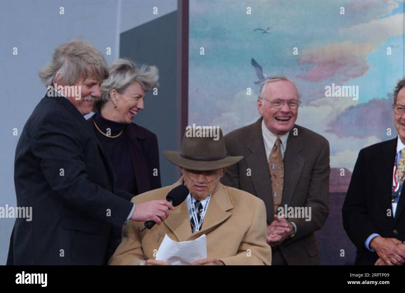First Flight Society's Rex Peters and aviation pioneer Harry Combs ...