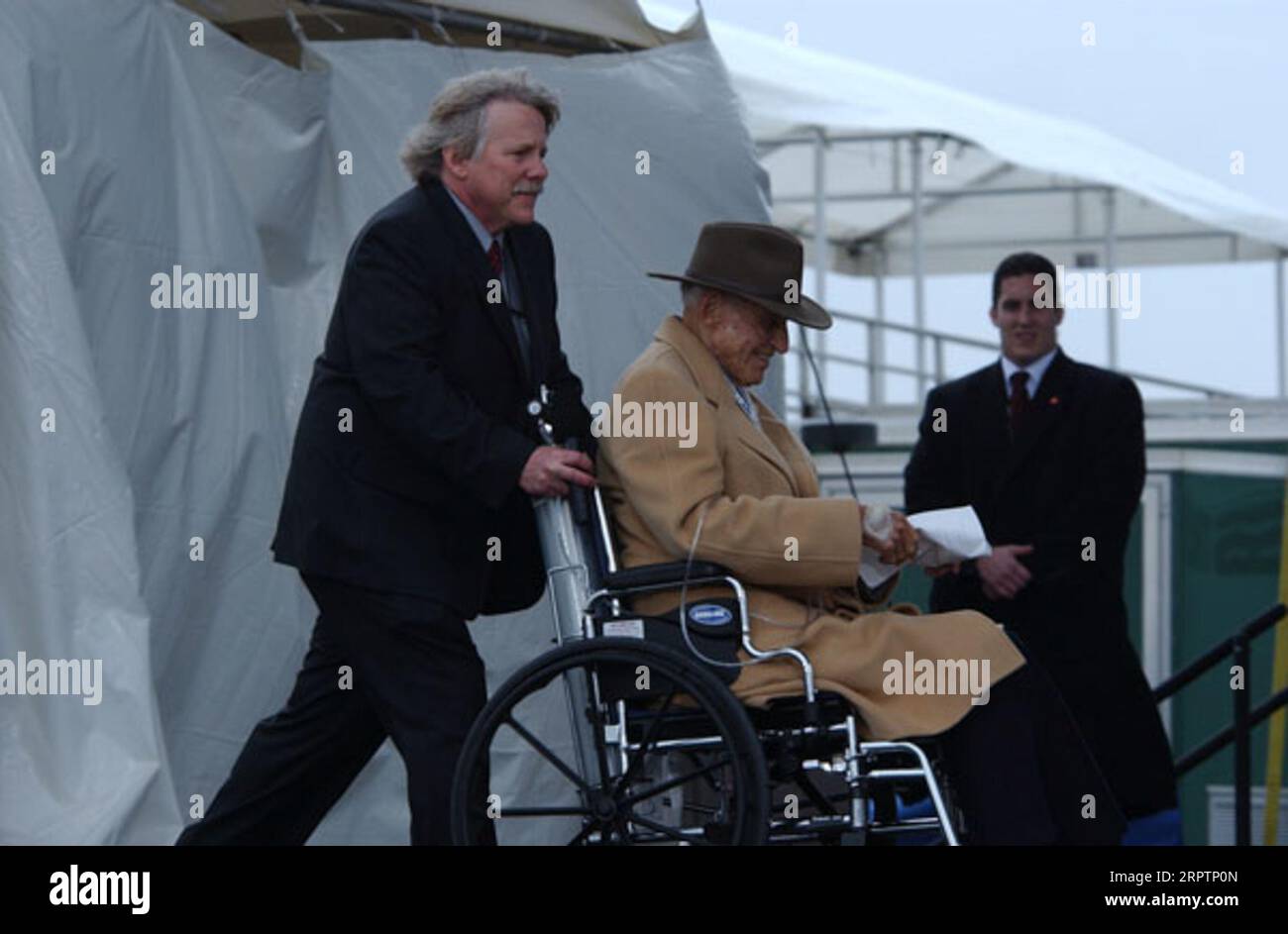 Harry Combs, right, aviation pioneer and donor of 1903 Wright flyer ...