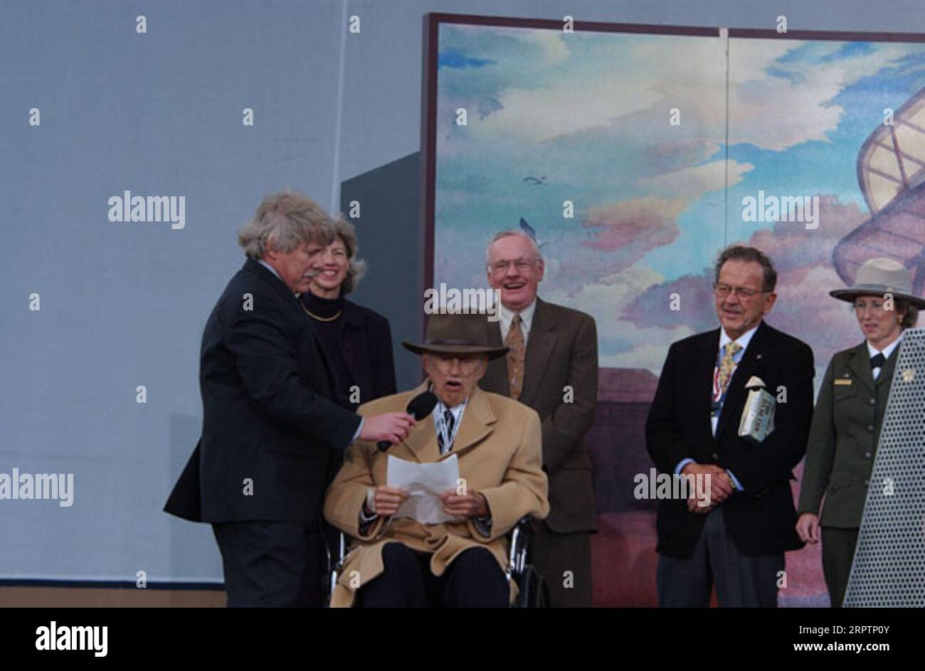 First Flight Society's Rex Peters and aviation pioneer Harry Combs ...