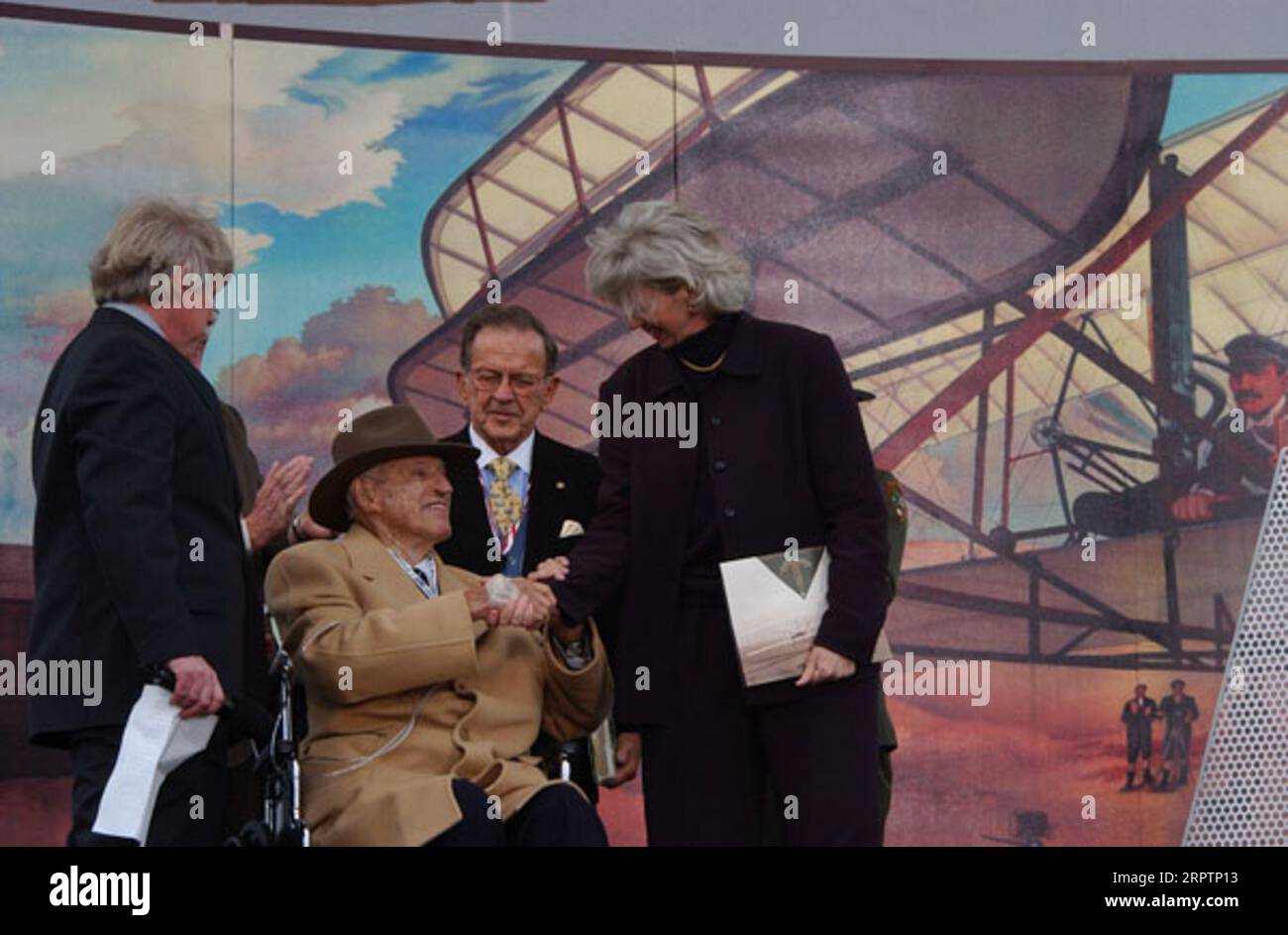 First Flight Society's Rex Peters, aviation pioneer Harry Combs in ...