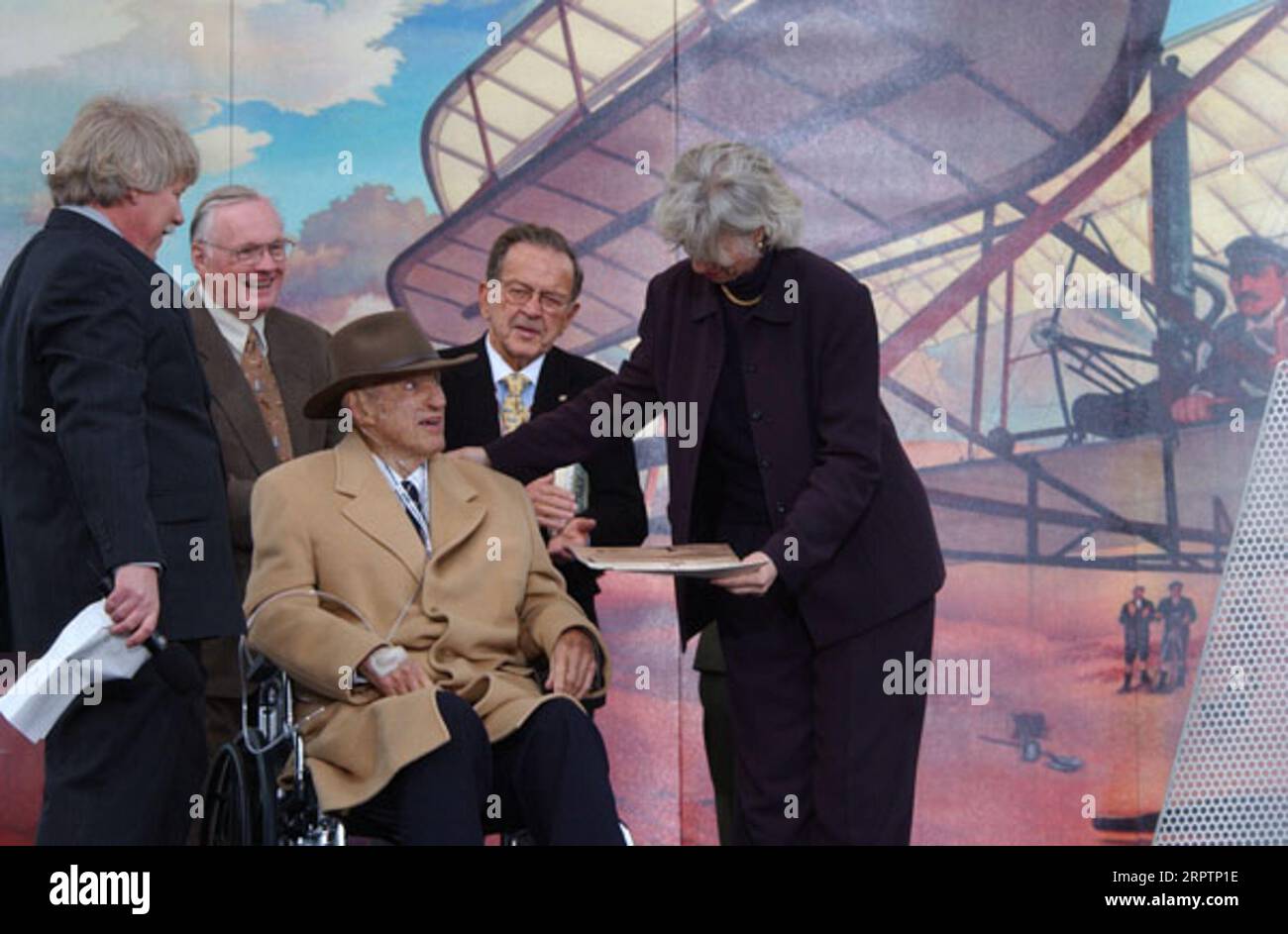 First Flight Society's Rex Peters, aviation pioneer Harry Combs in ...