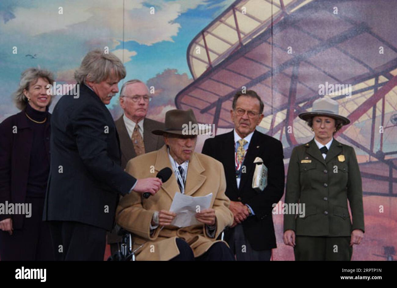 First Flight Society's Rex Peters and aviation pioneer Harry Combs ...