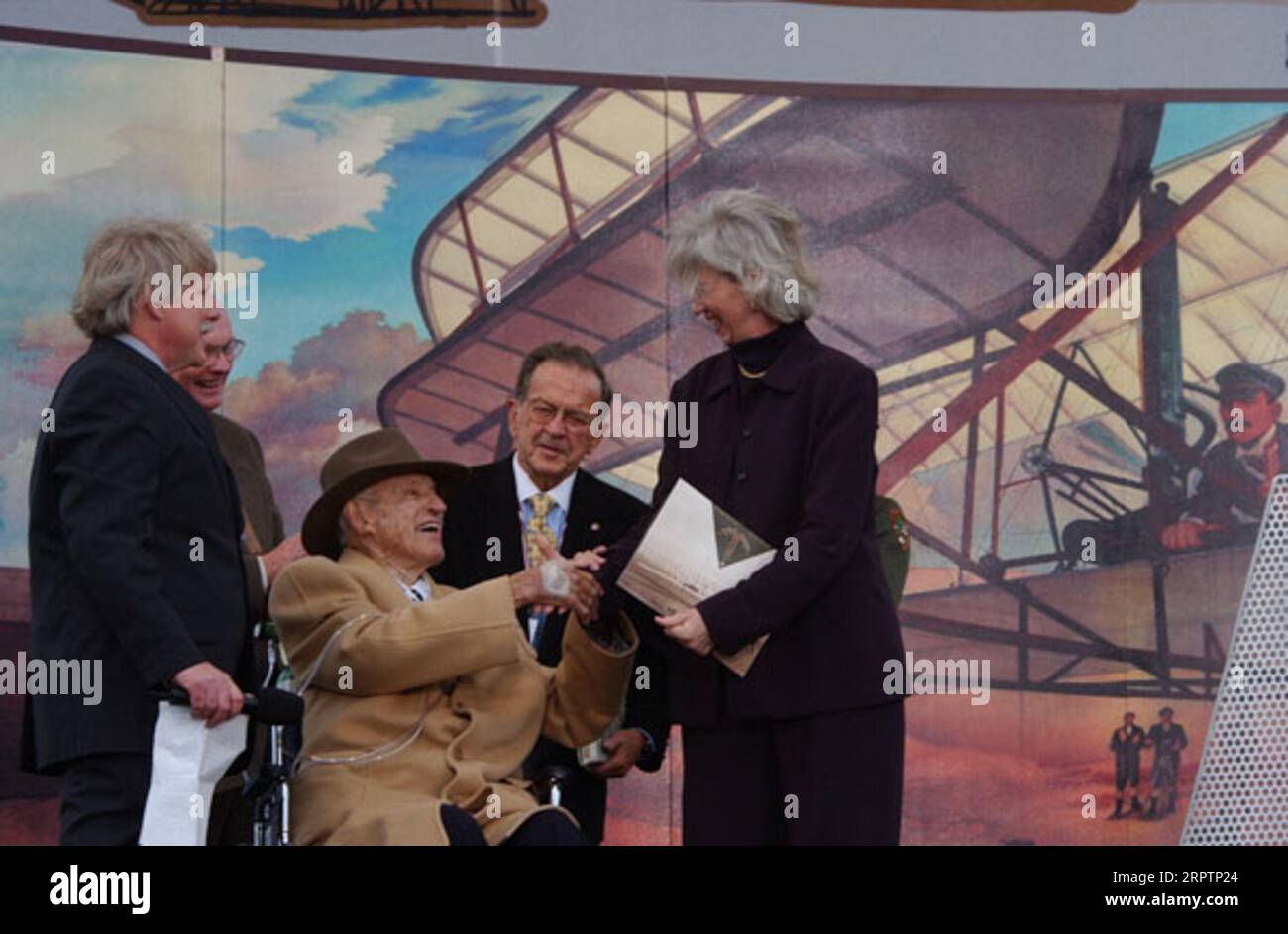 First Flight Society's Rex Peters, aviation pioneer Harry Combs in ...