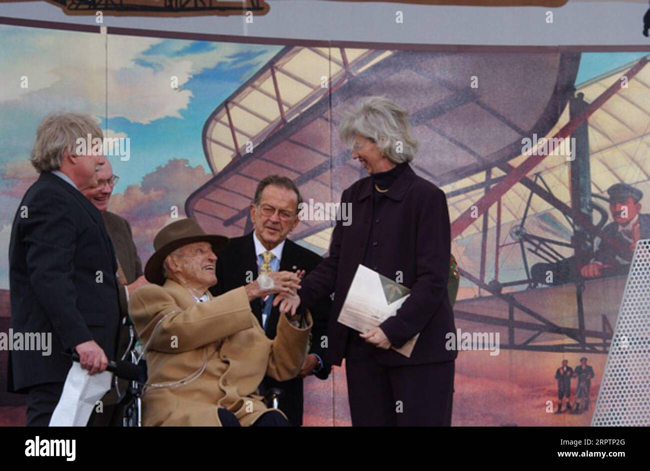 First Flight Society's Rex Peters, aviation pioneer Harry Combs in ...