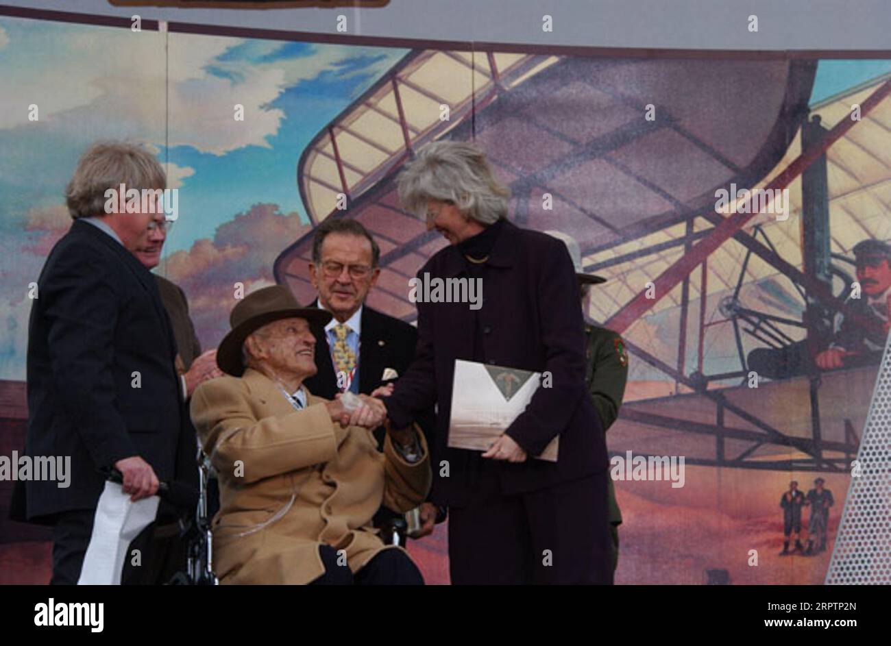 First Flight Society's Rex Peters, aviation pioneer Harry Combs in ...