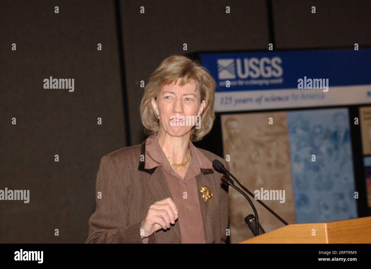 Secretary Gale Norton speaking at ceremony in Reston, Virginia, marking ...