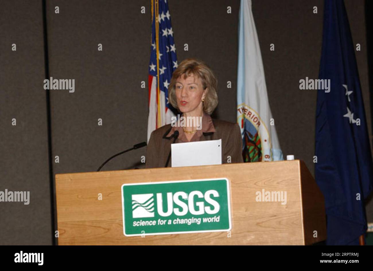 Secretary Gale Norton speaking at ceremony in Reston, Virginia, marking ...