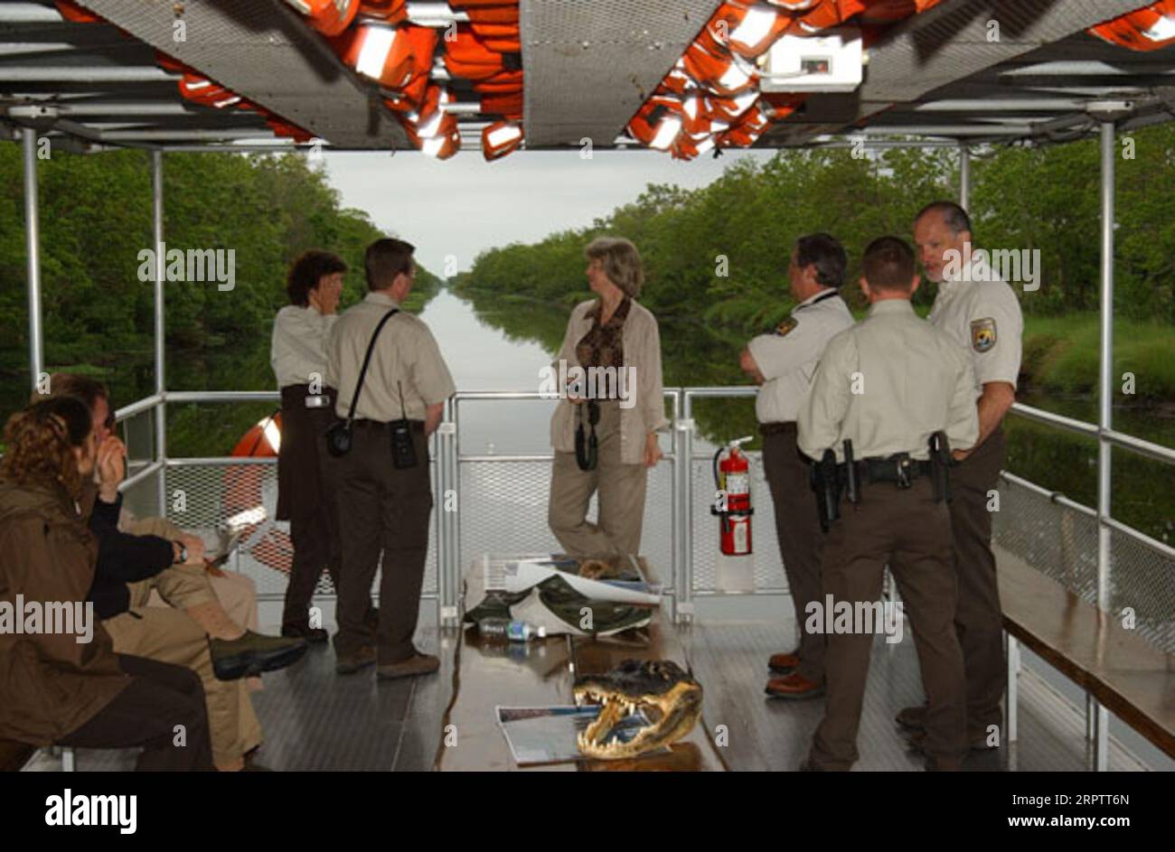 Visit of Secretary Gale Norton to Louisiana to tour Bayou Sauvage ...