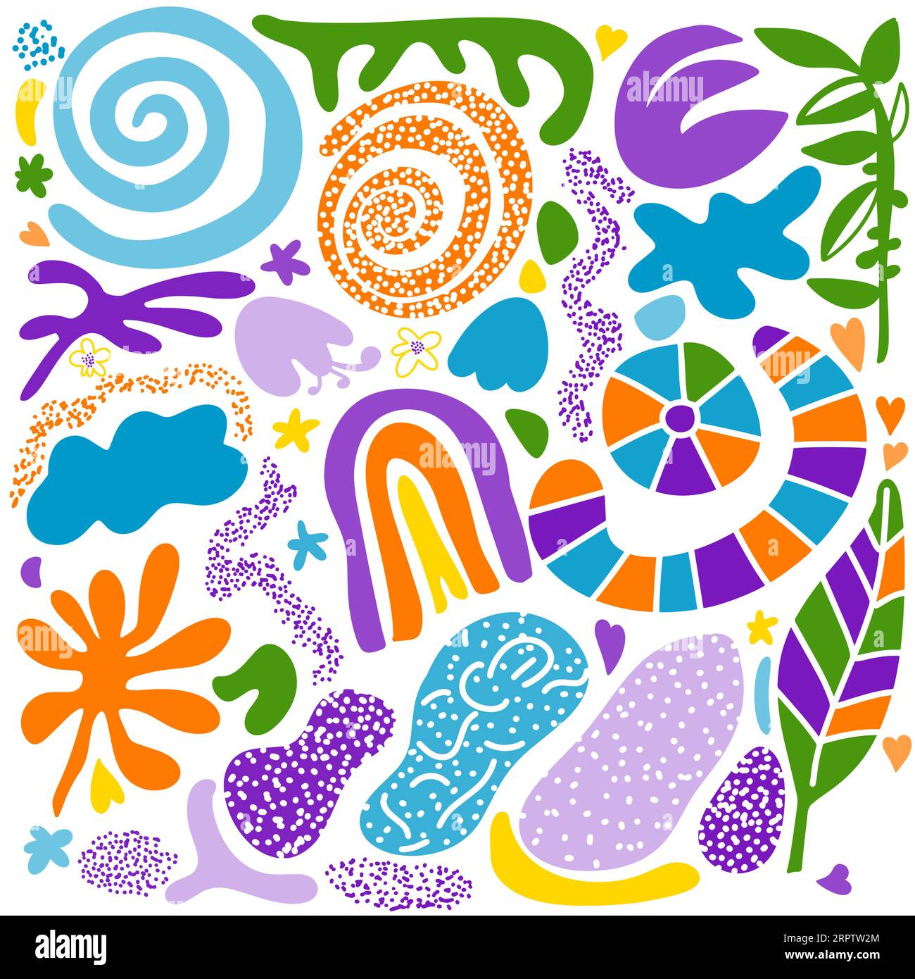 Set of abstract popular trend elements. Vector illustration Stock ...