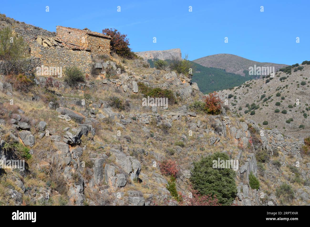 Karst mountains in the Sierra del Moncayo massif, north-eastern Spain ...