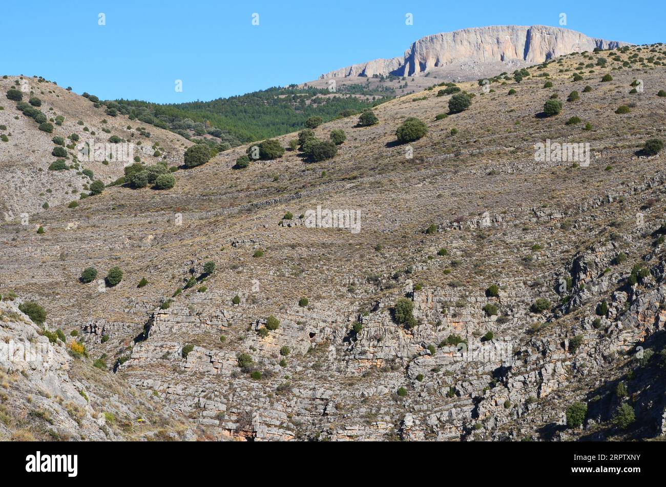 Karst mountains in the Sierra del Moncayo massif, north-eastern Spain ...