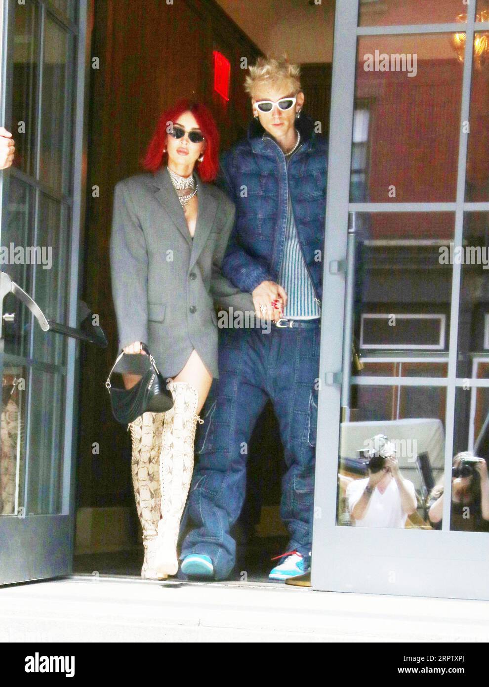 New York, NY, USA. 5th Sep, 2023. Megan Fox and Machine Gun Kelly seen ...