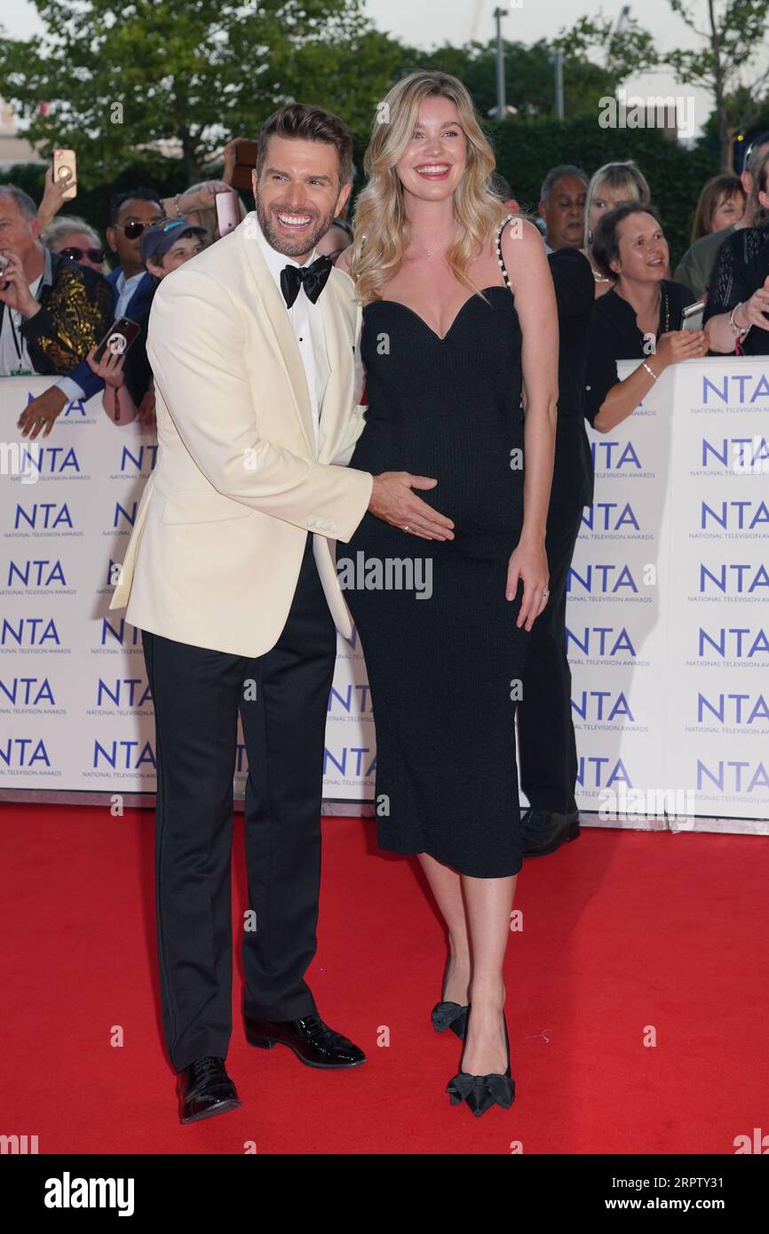 Joel Dommett and Hannah Cooper arrive for the National Television ...