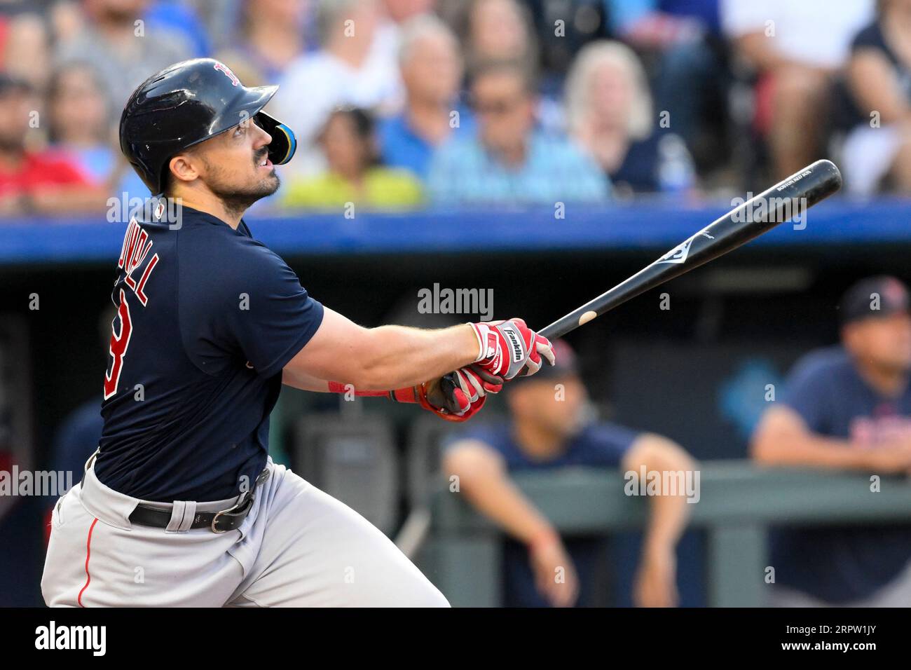 Boston Red Sox's Adam Duvall at bat against the Kansas City Royals ...