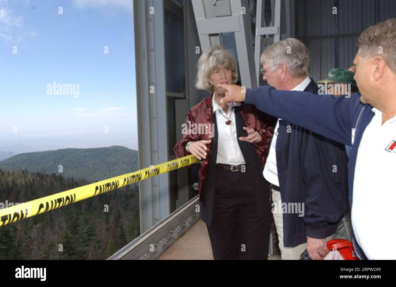 Secretary Gale Norton, far left, touring the Mount Graham International ...