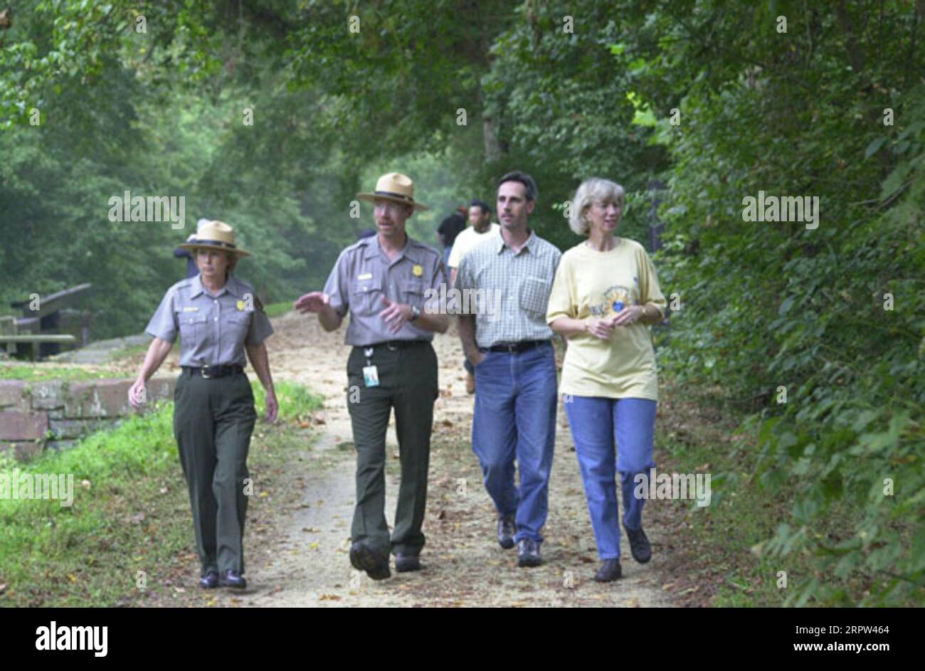 Visit of National Park Service Director Fran Mainella, far left, and ...