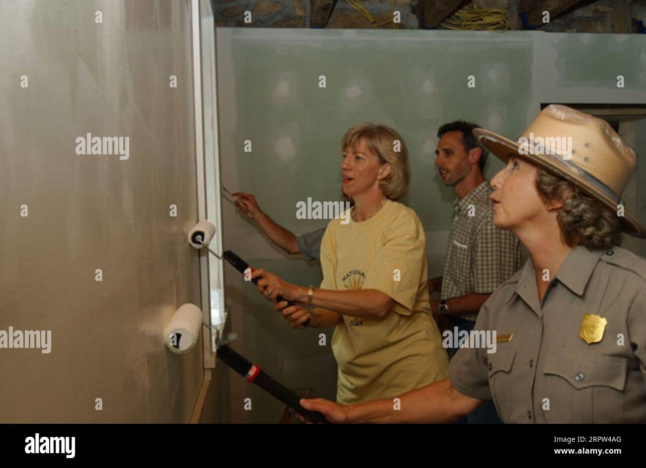 National Park Service Director Fran Mainella, front, and Secretary Gale ...