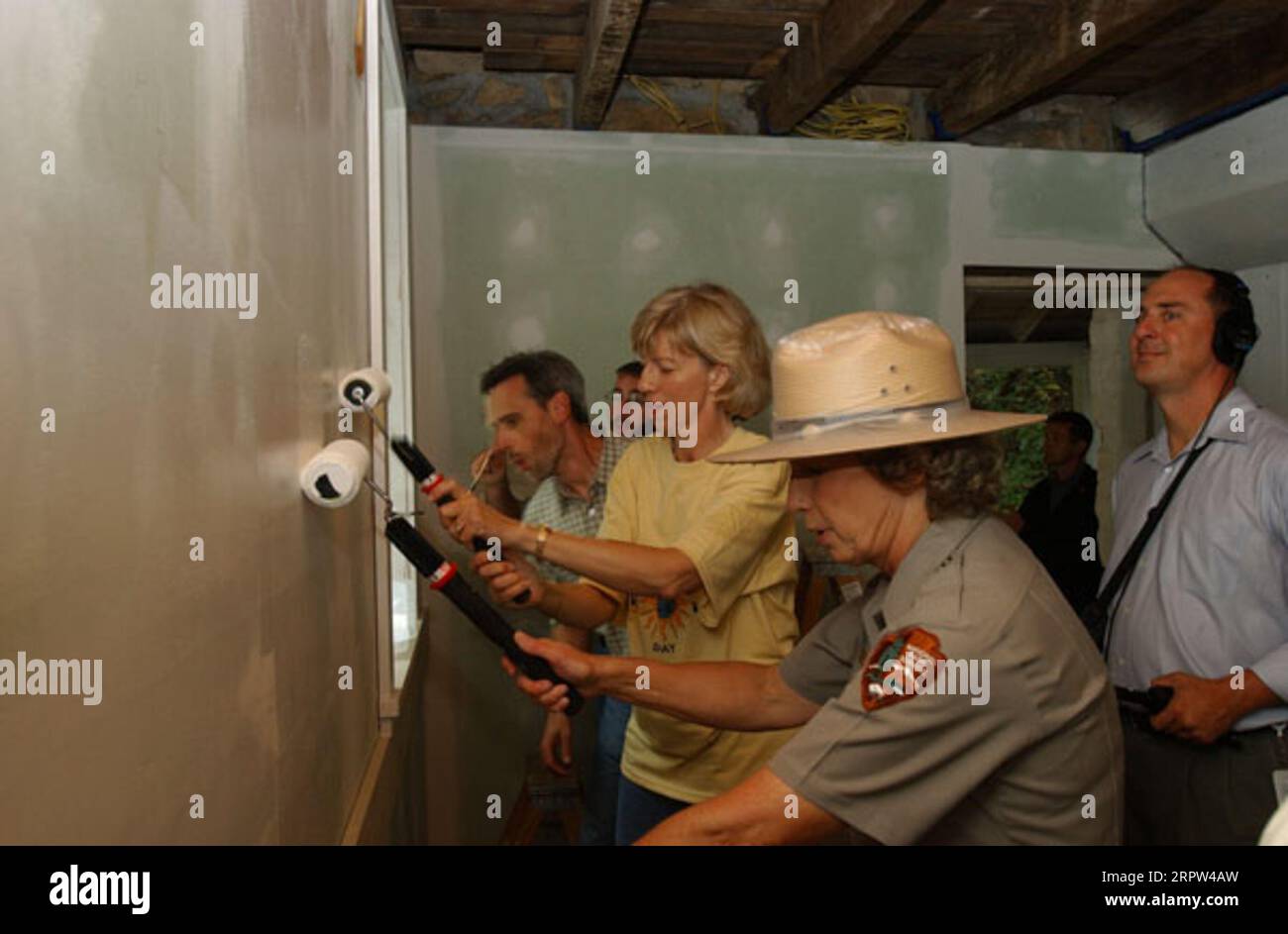 National Park Service Director Fran Mainella, front, and Secretary Gale ...