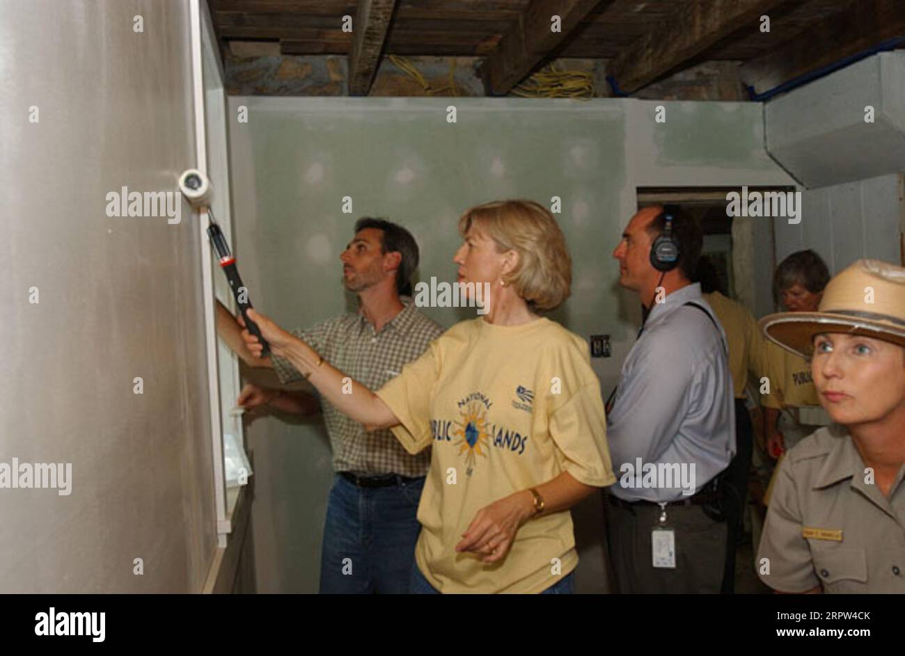National Park Service Director Fran Mainella, front, and Secretary Gale ...