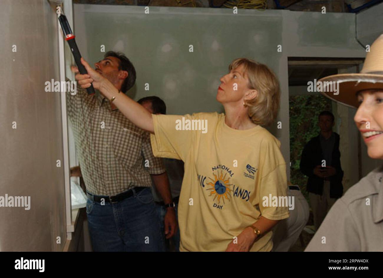 National Park Service Director Fran Mainella, front, and Secretary Gale ...