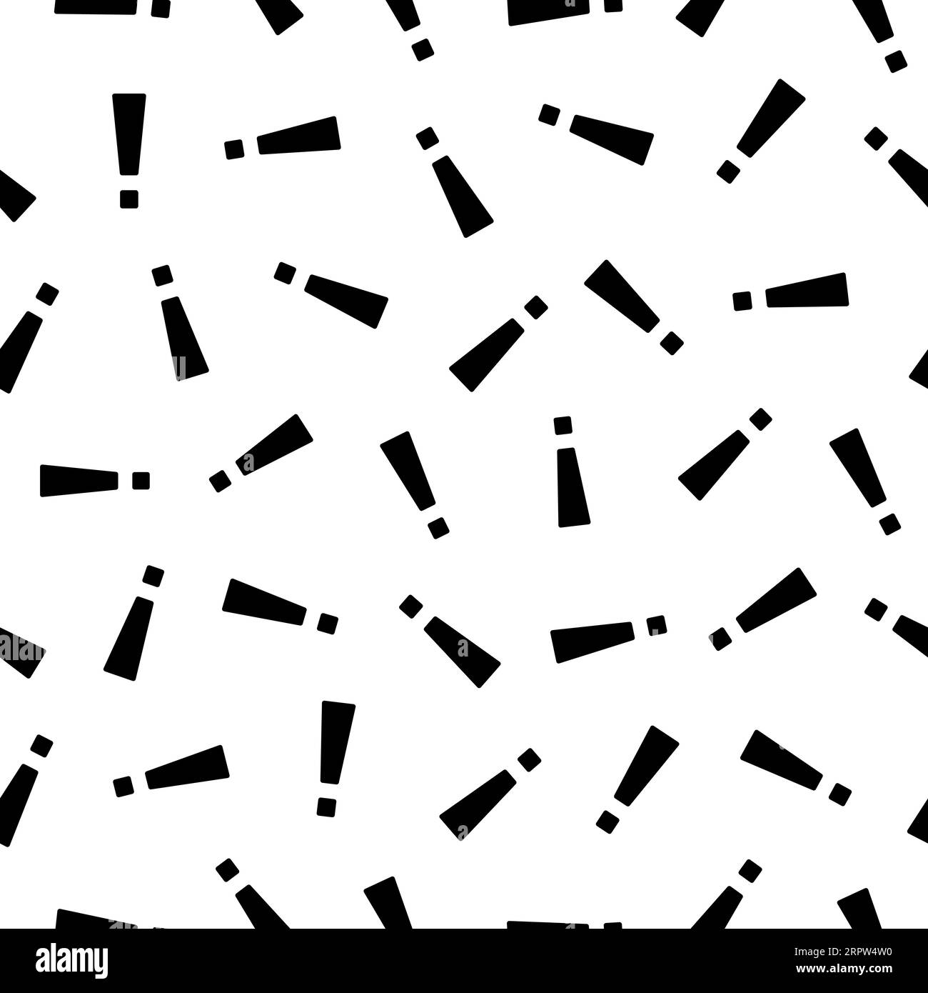 Exclamation mark seamless pattern. Repeating important patern. Black ...