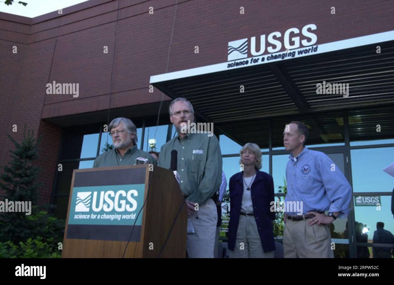 U.S. Geological Survey volcanologists Dan Miller, left, and John ...